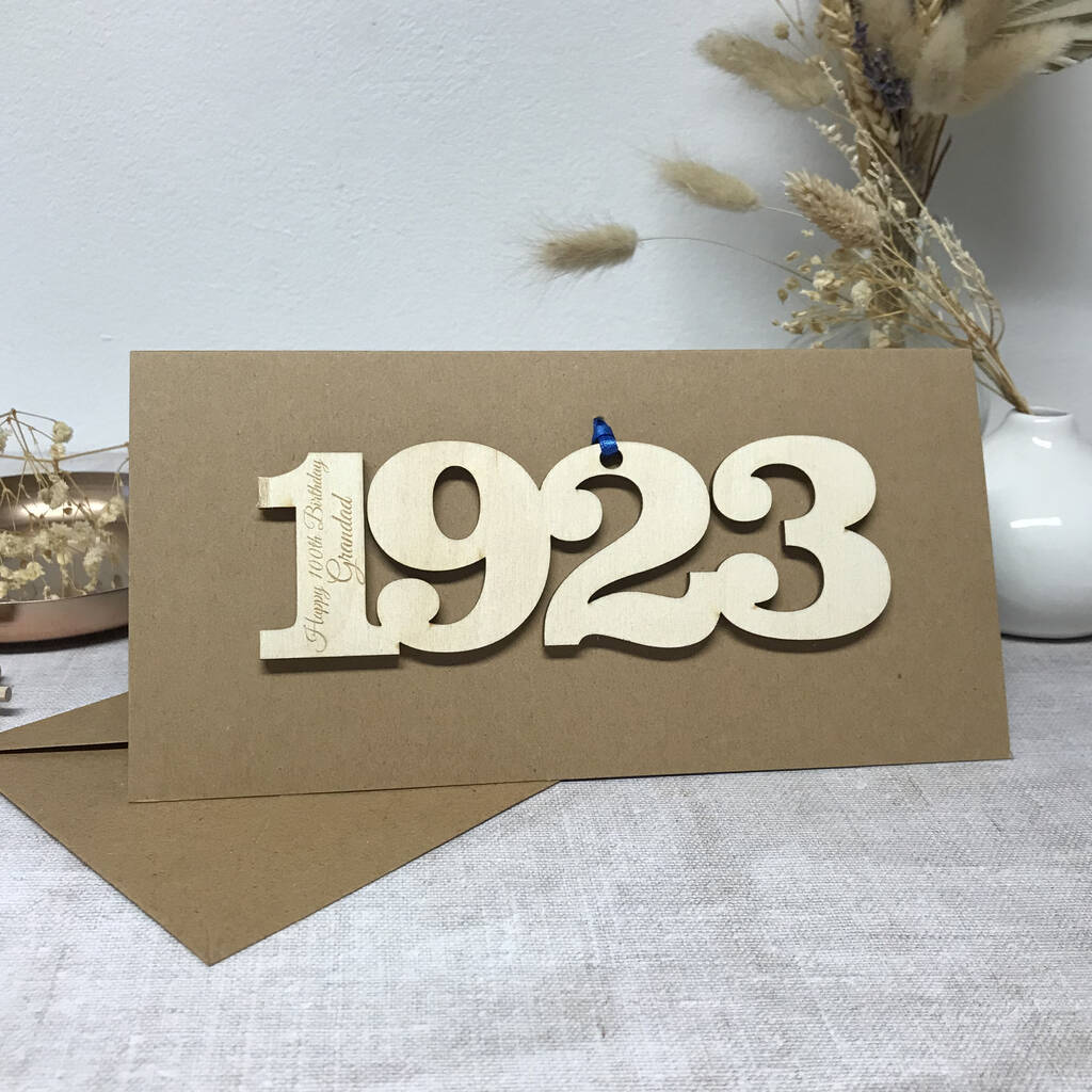 Personalised 100th 1923 Card By Hickory Dickory Designs ...