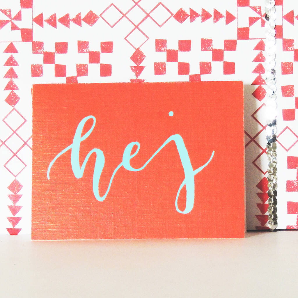 Mini Hej Card By Kali Stileman Publishing | notonthehighstreet.com