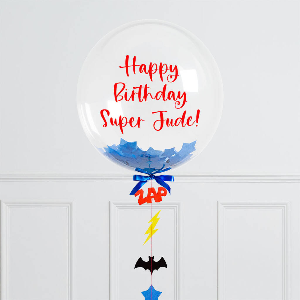 Personalised Birthday Superhero Bubble Balloon By Bubblegum Balloons ...