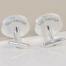 Secret Message Silver Cufflinks By Nest | notonthehighstreet.com