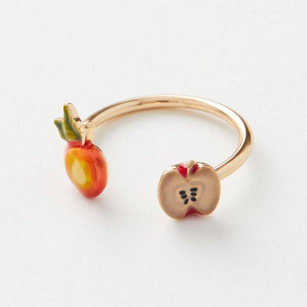 Enamel Apple Ring By Fable England