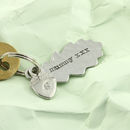 oak leaf personalised pewter keyring by multiply design ...