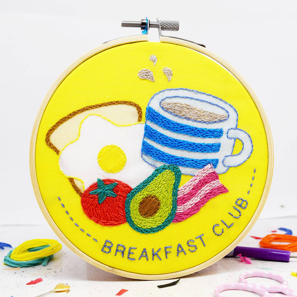 breakfast club embroidery craft kit by the make arcade ...
