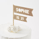 Personalised Party Flag Cake Topper By Sophia Victoria Joy ...