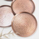 Antique Copper Coasters Set Of Four By Za Za Homes | notonthehighstreet.com