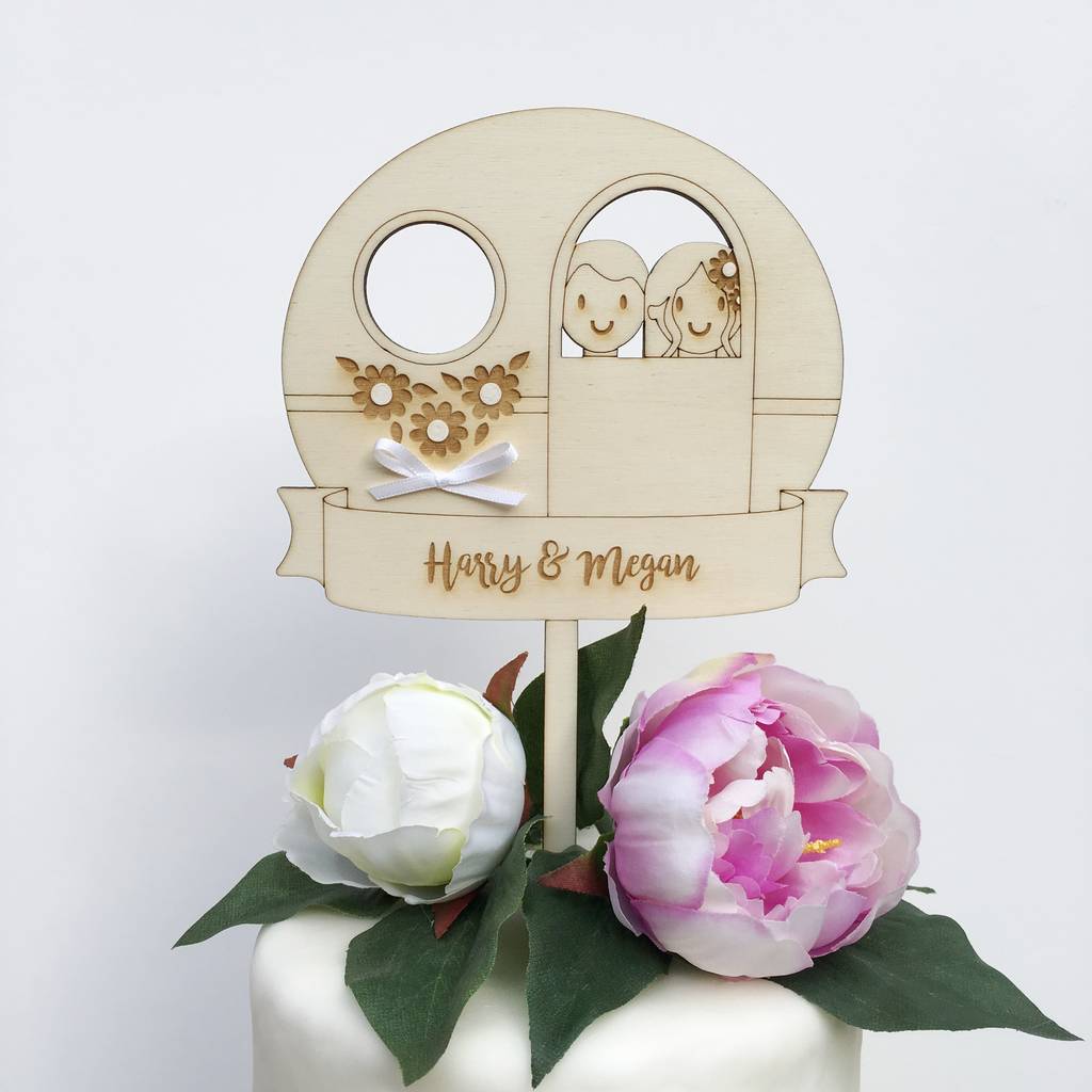personalised caravan cake topper by just toppers | notonthehighstreet.com