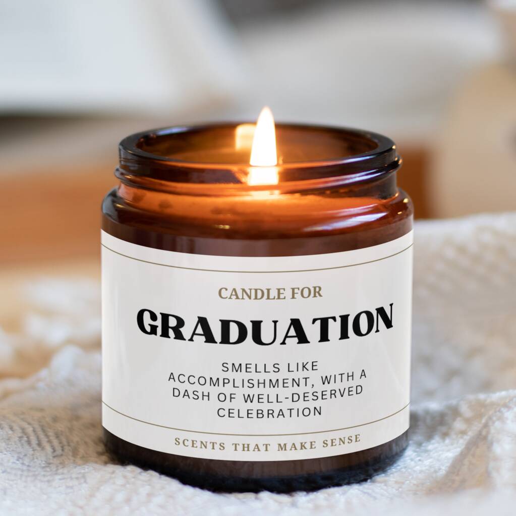 Funny Graduation Scented Soy Wax Candle Novelty Gift By Fragranced Humour