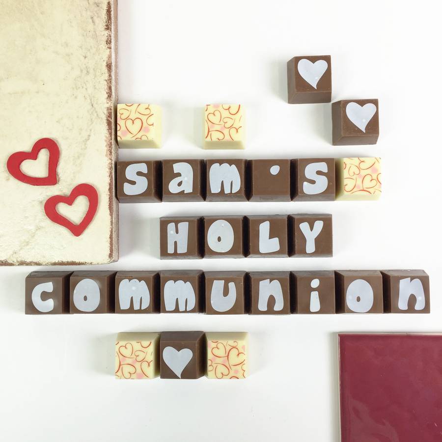 personalised chocolates for holy communion by chocolate by cocoapod ...