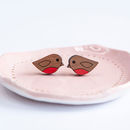 Christmas Robin Stud Earrings By Twiggd | notonthehighstreet.com