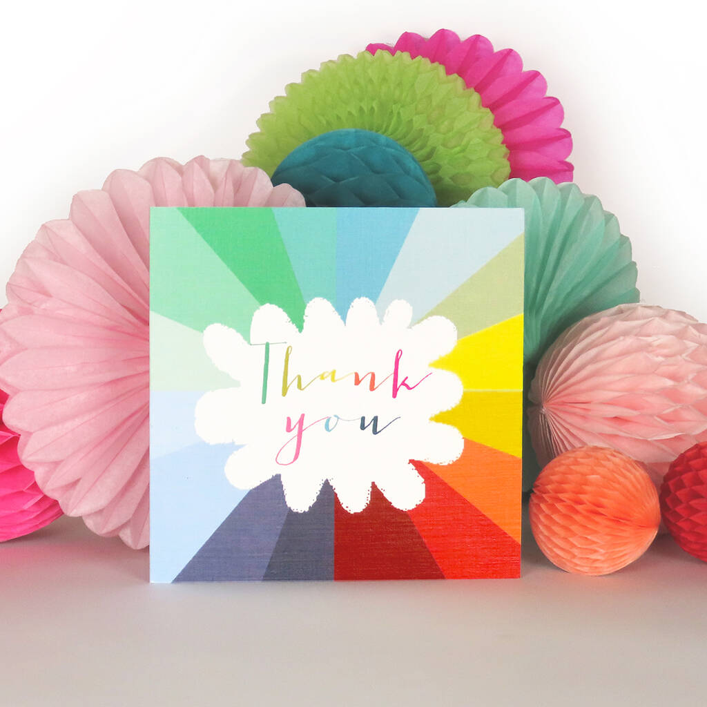 Colourful Thank You Card By Kali Stileman Publishing