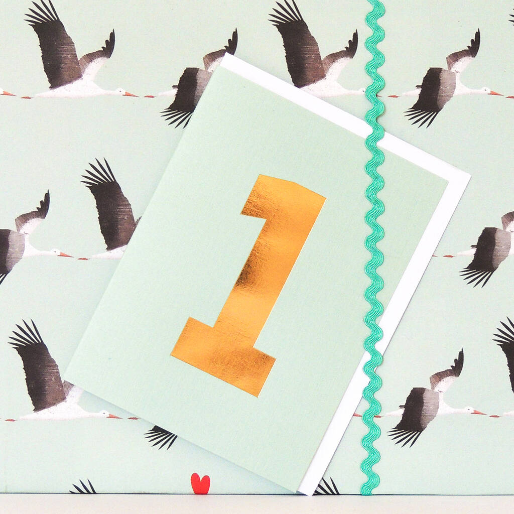 Mini Gold Foiled Number One Card By Kali Stileman Publishing ...