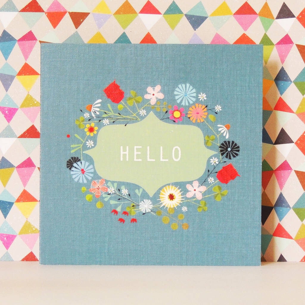 Floral Hello Card By Kali Stileman Publishing | notonthehighstreet.com