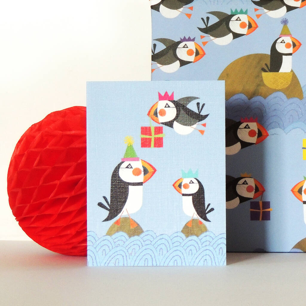 Puffin Gift Wrap Two Sheets By Kali Stileman Publishing ...