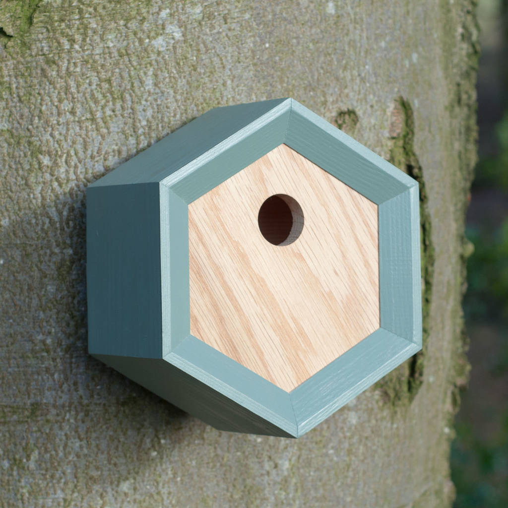 Handmade Geometric Bird House By Wuddl | notonthehighstreet.com