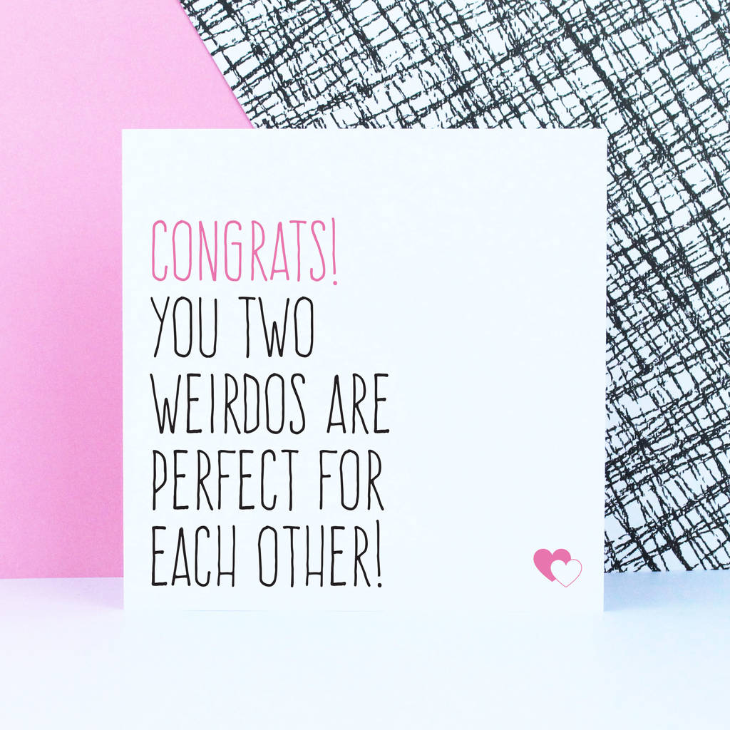 'you two weirdos' wedding card by purple tree designs ...