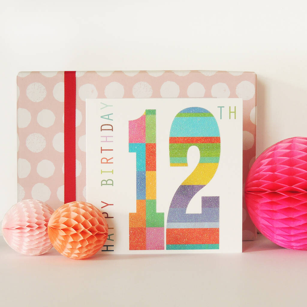 Sparkly 12th Birthday Card By Kali Stileman Publishing ...