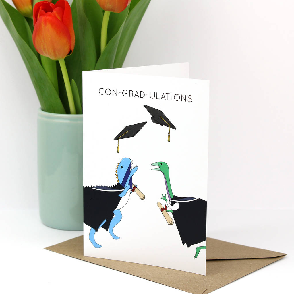Dinosaur Graduation Greeting Card By Dinosaurs Doing Stuff ...