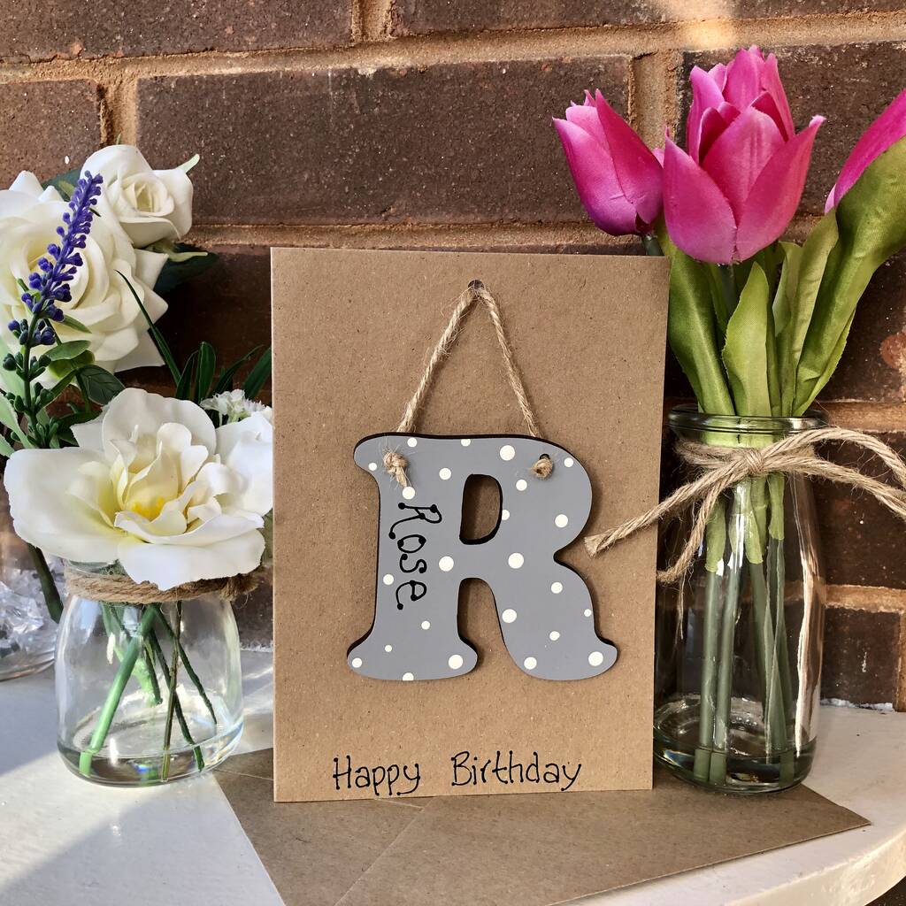 Personalised 4th Birthday Letter Wooden Keepsake Card By Craft Heaven