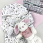 Personalised Baby Girl Bunny And Bathrobe Hamper By Babyblooms ...