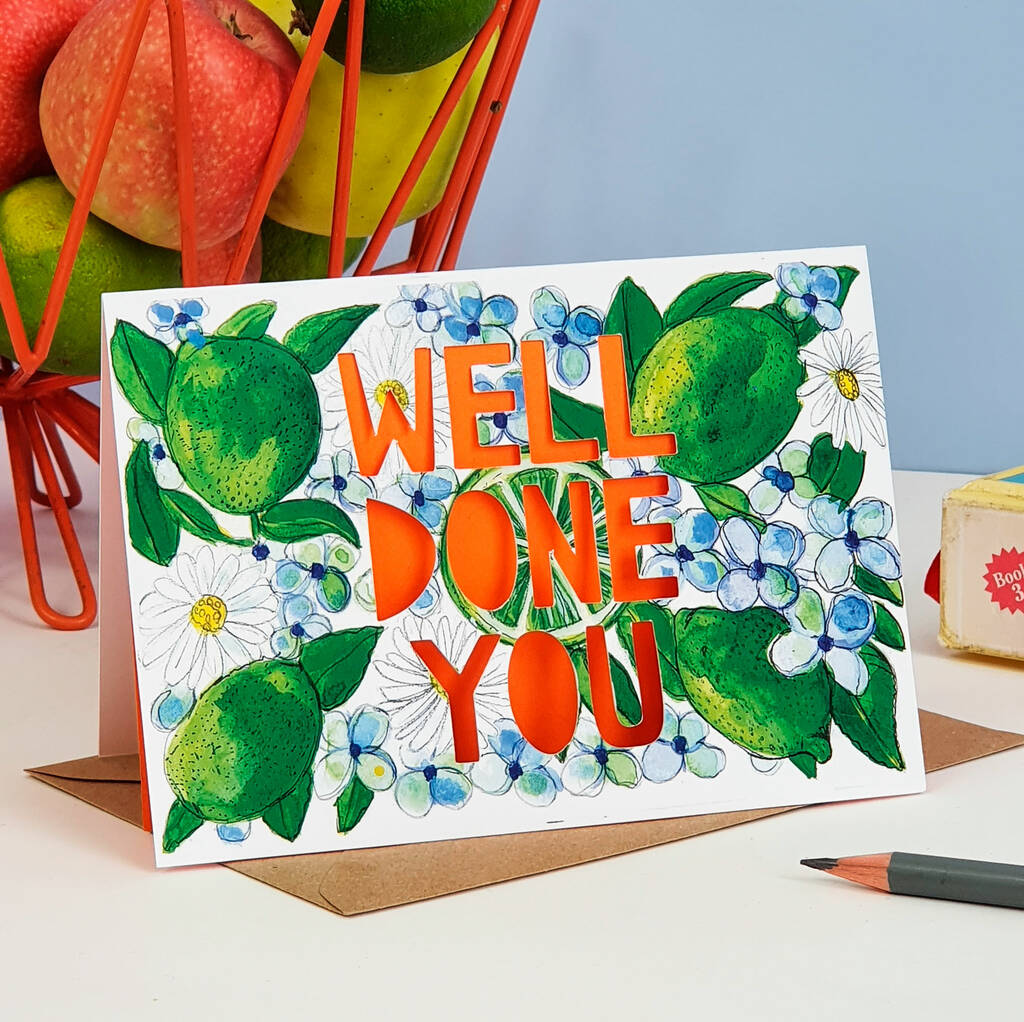 'Well Done You' Paper Cut Card By Miss Bespoke Papercuts ...
