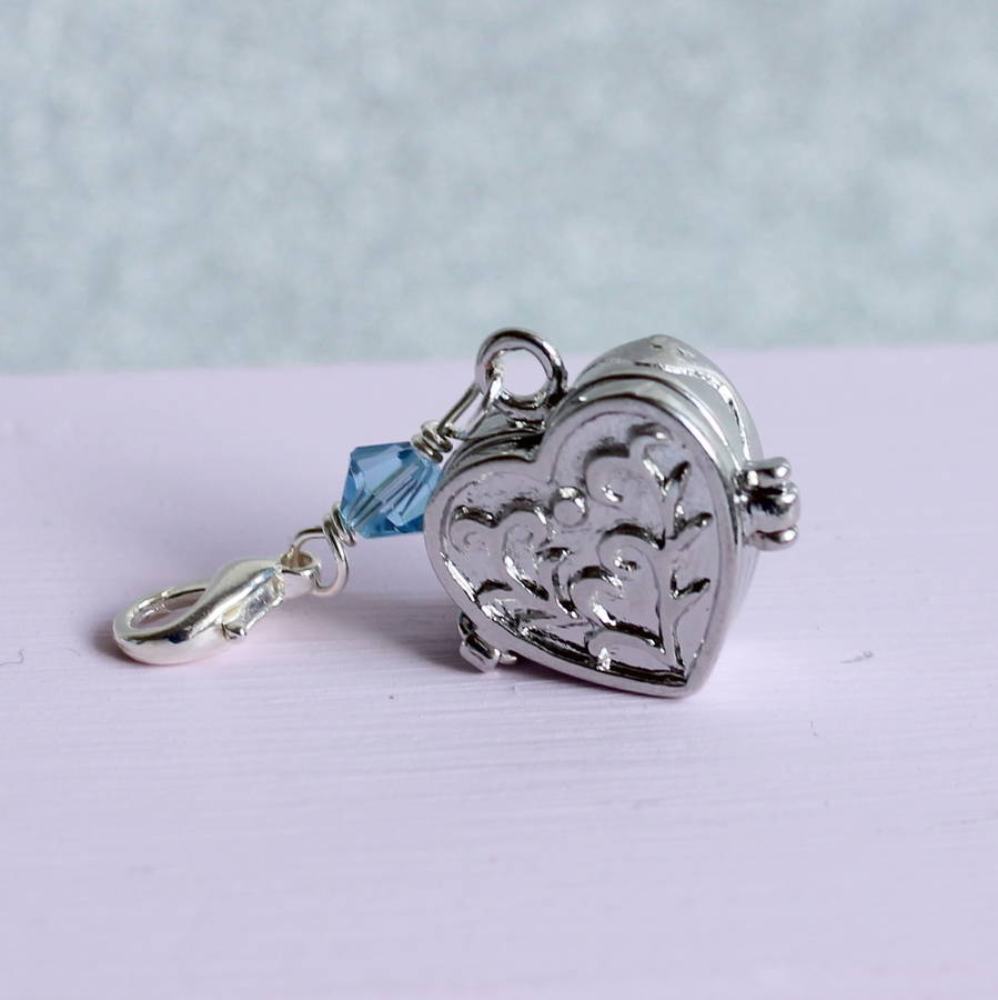 personalised something blue locket charm by joy by corrine smith ...