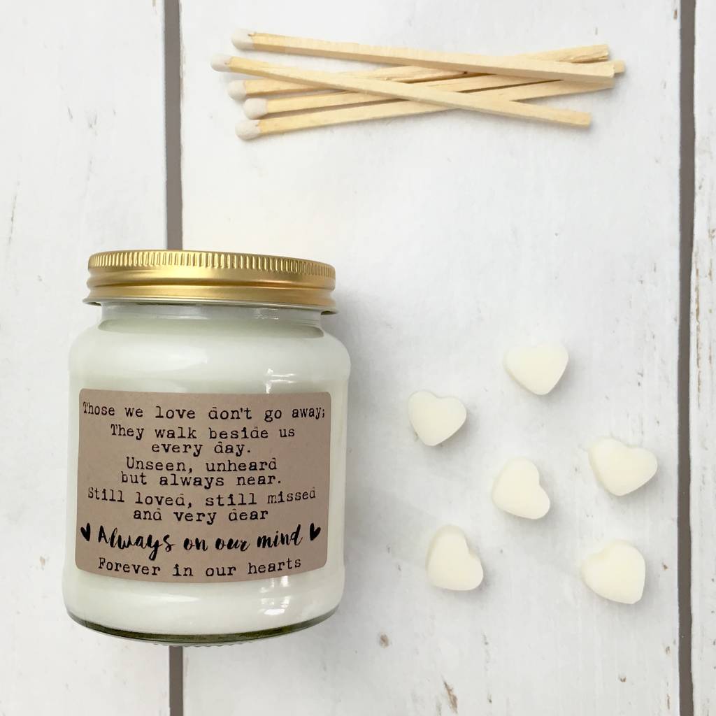 personalisable 'those we love…' scented soy candle by lollyrocket ...