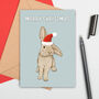 Large Size Cute Bunny Rabbit Christmas Card By Adam Regester Design ...
