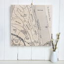 golf course map printed on wood by northern logic | notonthehighstreet.com