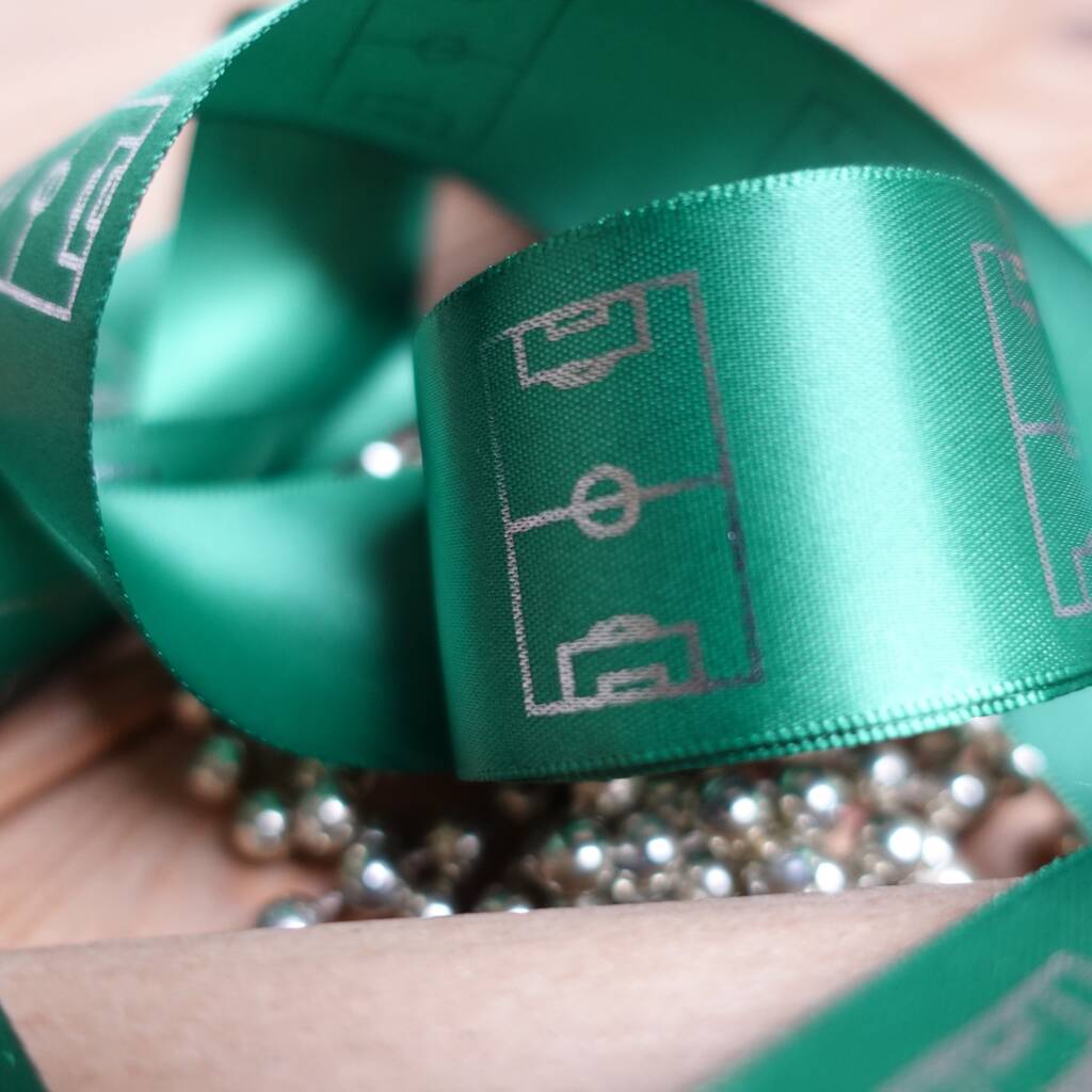 Luxury Football Ribbon By Yellow Green Blue | notonthehighstreet.com