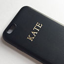 Black Faux Leather Personalised Embossed Phone Case By Rianna Phillips ...