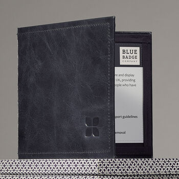 Blue Badge Permit Holder In Navy Italian Leather By Blue Badge Co ...