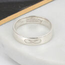 Sterling Silver Engraved Infinity Ring By Hurleyburley Man ...