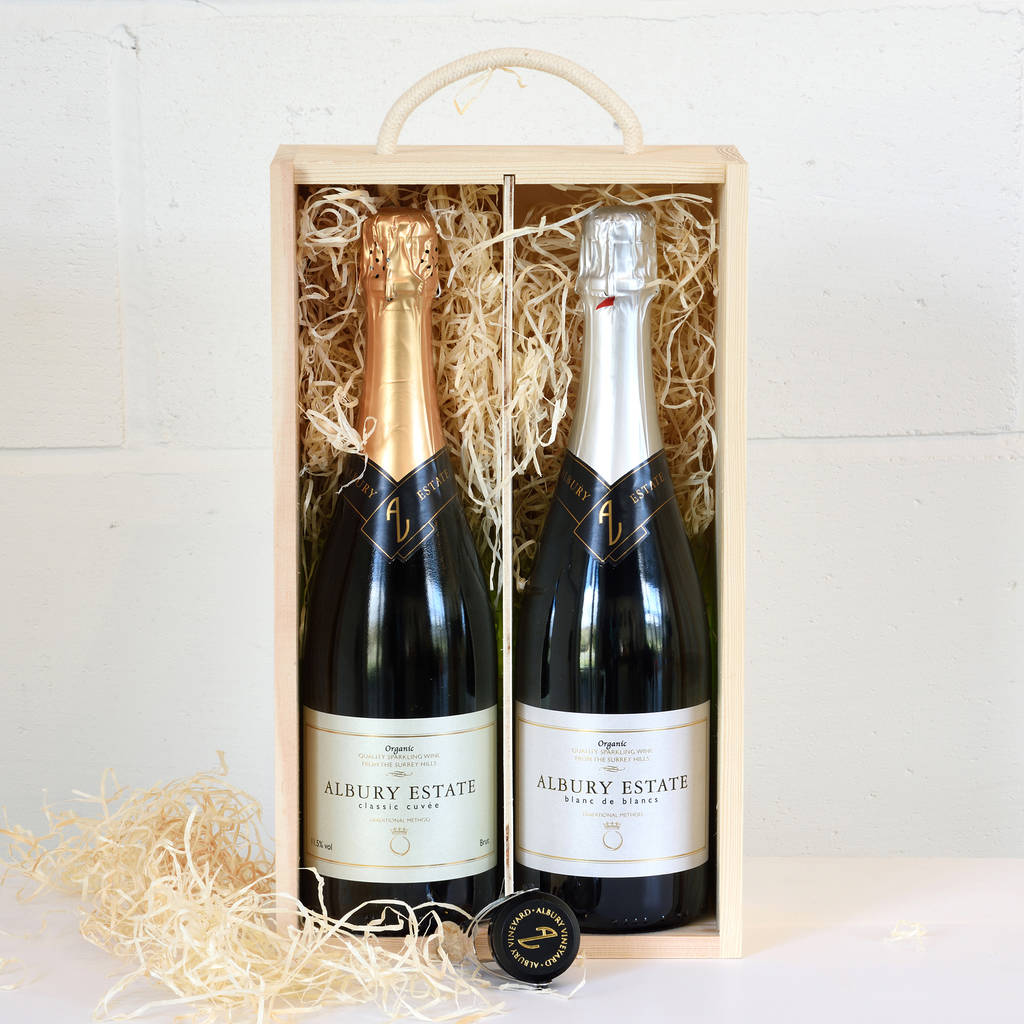 english sparkling wine lovers gift box by albury organic vineyard ...