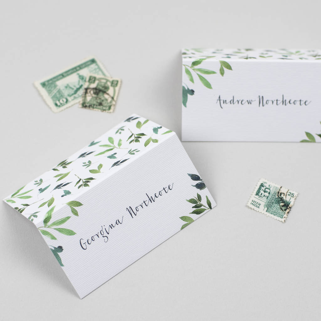 Botanical Garden Wedding Place Cards By Pear Paper Co 