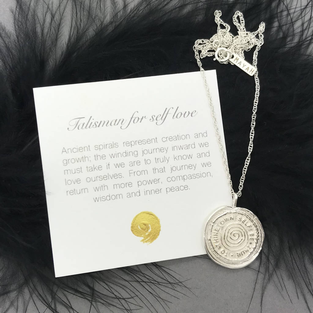 Silver Self Love Talisman By Maya H Jewellery | notonthehighstreet.com