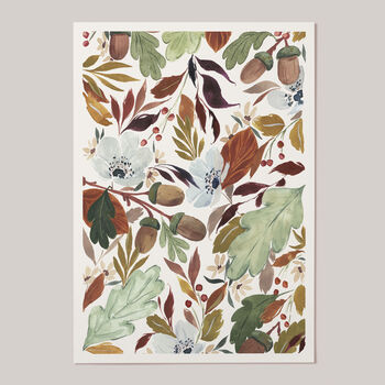 Autumn Pattern Art Print By Ellie Mae Designs