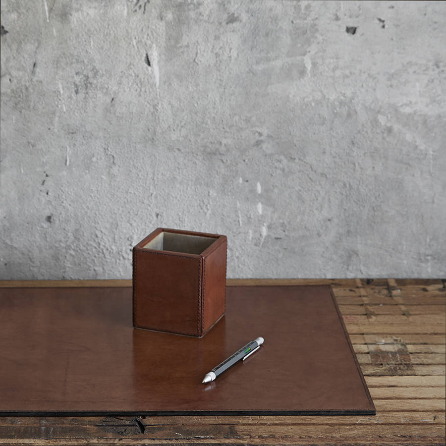 personalised leather desk mat by life of riley | notonthehighstreet.com