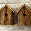 Set Of Two Barkwood Birdhouse Nest Boxes By Garden Selections ...