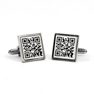 Secret Message Qr Barcode Cufflinks By Bennies