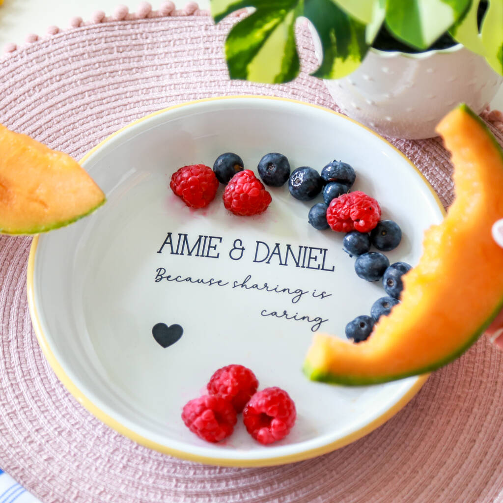 Personalised Enamel Sharing Snack Bowl By Duncan Stewart ...