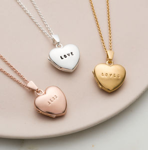 Personalised Mini Heart Locket By Posh Totty Designs ...