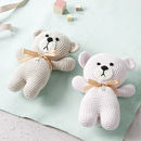 hand crafted baby first teddy bear by attic | notonthehighstreet.com