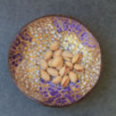 Gold Pattern Coconut Shell Snack Bowl By Lotus Direct ...