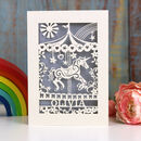 Personalised Papercut Merry Go Round Card By Pogofandango ...