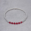 July Birthstone Bracelet Ruby By Indivi Jewels | notonthehighstreet.com