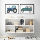 Blue Tractor Print By Showler And Showler | notonthehighstreet.com