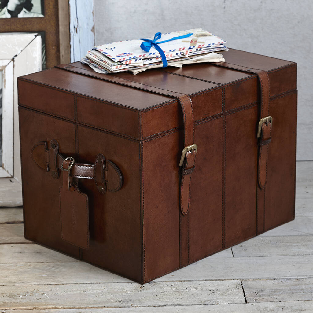 Leather Heirloom Trunk By Life Of Riley | notonthehighstreet.com