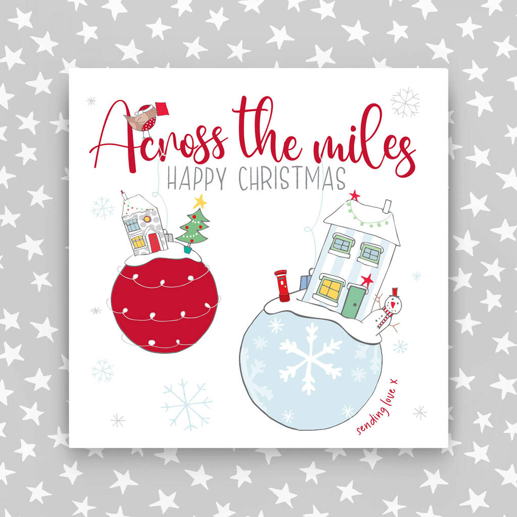 Across The Miles Christmas Greetings Card By Molly Mae across-the-miles-christmas-greetings-card-by-molly-mae