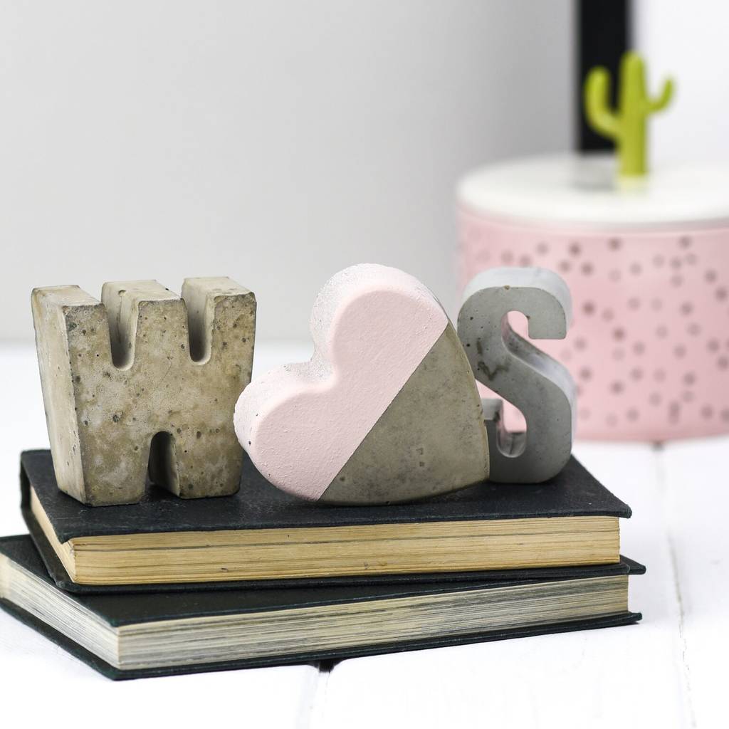 small concrete decorative letters by bells and whistles make ...