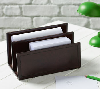 Leather Letter Rack By Ginger Rose | notonthehighstreet.com